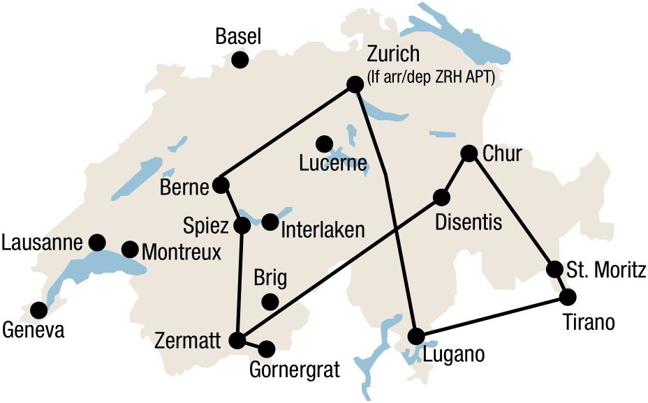 Swiss Rail Tour Packages - Classical Switzerland Tour